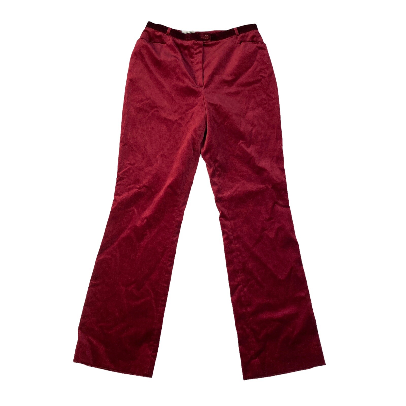 Horst Basler Germany Red Velvet Classic Stretch Cotton Trouser Pants ...
