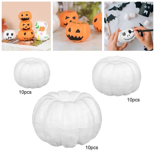 10Pcs Foam Pumpkins Polystyrene Pumpkins for Halloween Outdoor ...