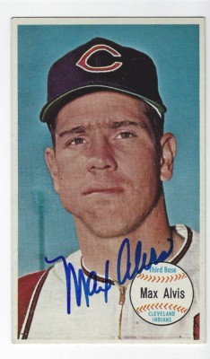 Autographed Max Alvis Cleveland Indians 1964 Topps Giant Card #46 w/COA ...