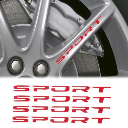 4x SPORT Car Wheel Hub Rims Racing Sticker Graphic Decal Strip Car ...