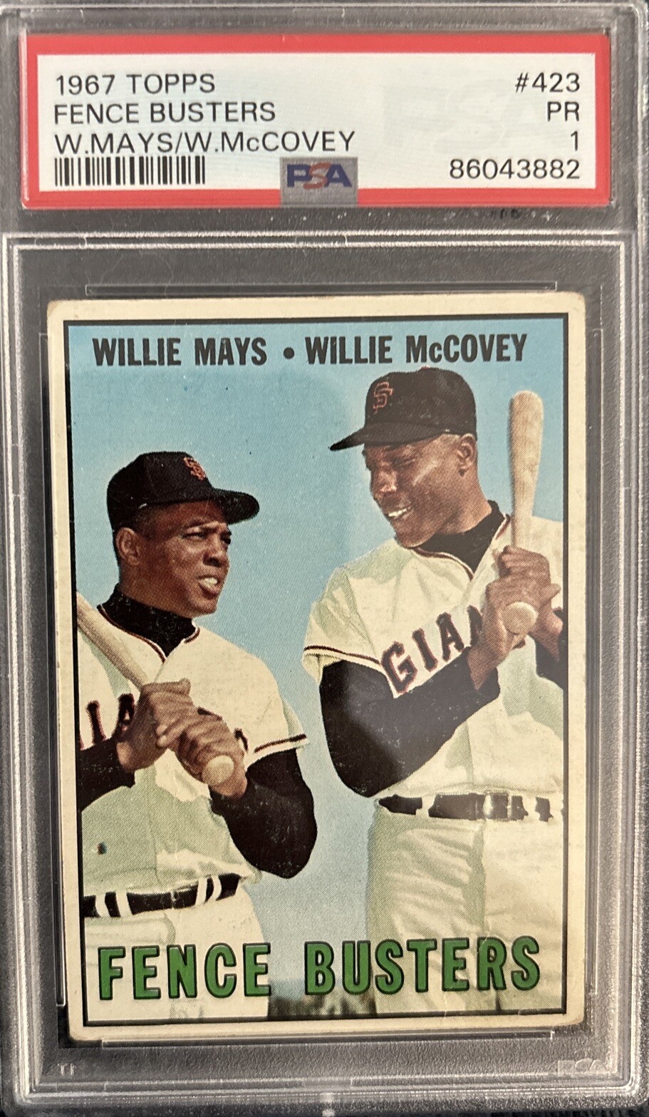 1967 Topps Fence Busters Willie Mays Willie McCovey #423 PSA | eBay