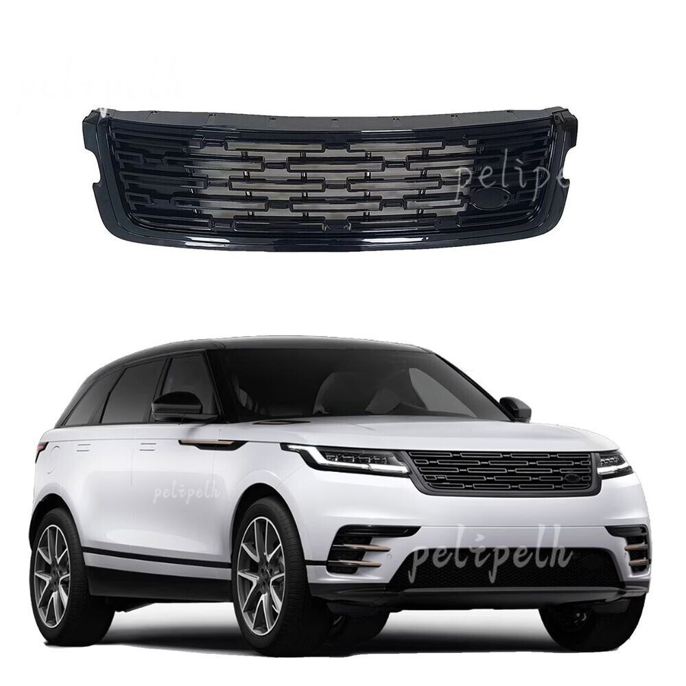 Glossy black Front Trim Bumper Grille Mesh Vent For Range Rover Velar ...