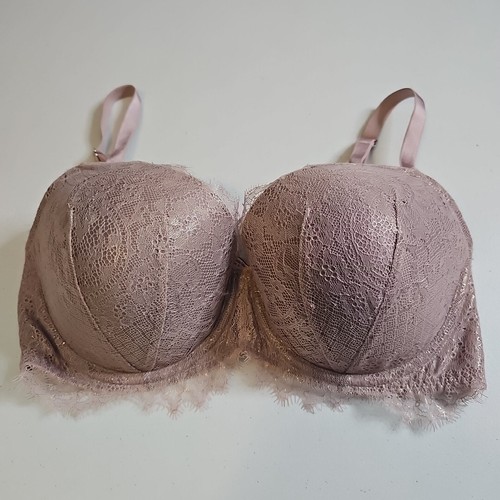 Dream Angels Victorias Secret 36D Lined Demi Lavender Purple Lace ...