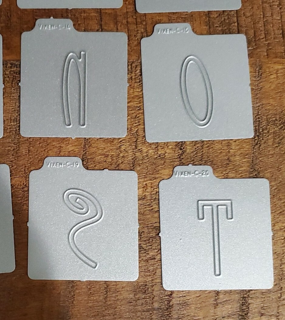 QuicKutz VIXEN Uppercase 1" Alphabet 2X2" Font Cutting Dies w/Foam ...