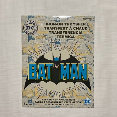 DC Comics -Batman Iron On Transfer w/Instructions - approx. 4.5"H x 8.5 ...