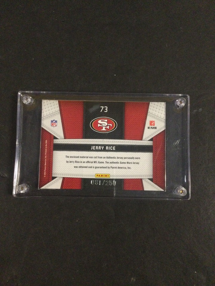 2010 Panini Certified Jerry Rice Jersey Relic /250 | eBay