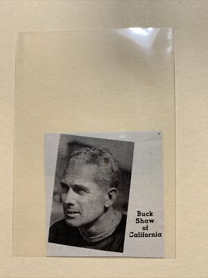 Buck Shaw California Cal Golden Bears 1945 Football Pictorial Roto ...