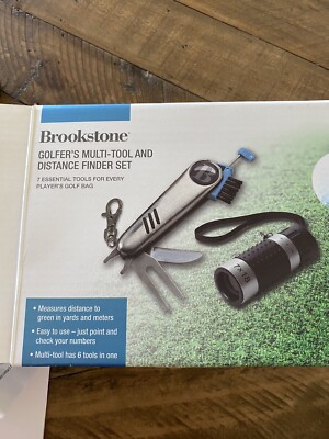 New Brookstone Golfer’s Multi Tool And Distance Finder Set New In Box ...