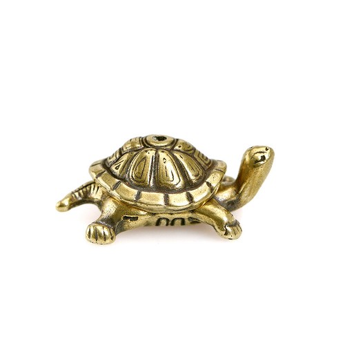 Solid Brass Turtle Fragrant Insert Figurine Small Statue Home Ornament ...