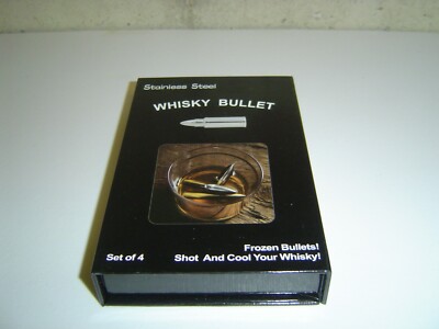 Stainless Steel Whisky Bullet Frozen Bullets! Set of 4 | eBay