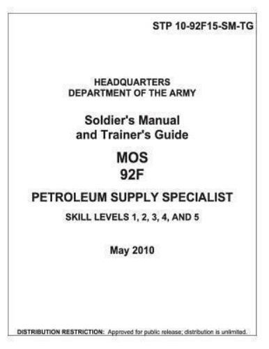 Soldier Training Publication STP 10-92F15-SM-TG Soldier's Manual and ...