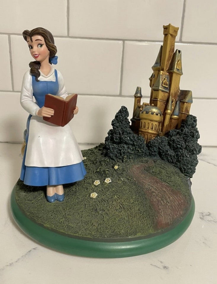 RARE-Vintage-Beauty And The Beast-Belle Hanging Snow Globe Ornament ...