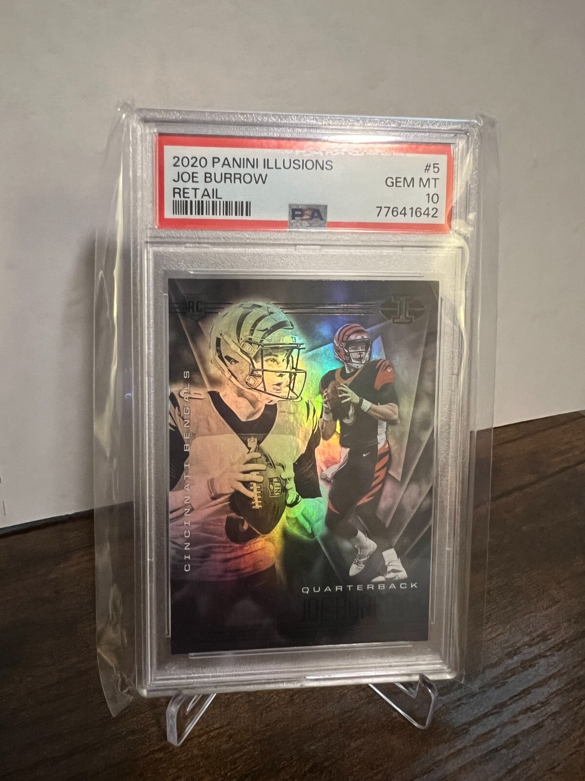 JOE BURROW 2020 ILLUSIONS BLACK HOLO ROOKIE CARD RC REFRACTOR BENGALS ...