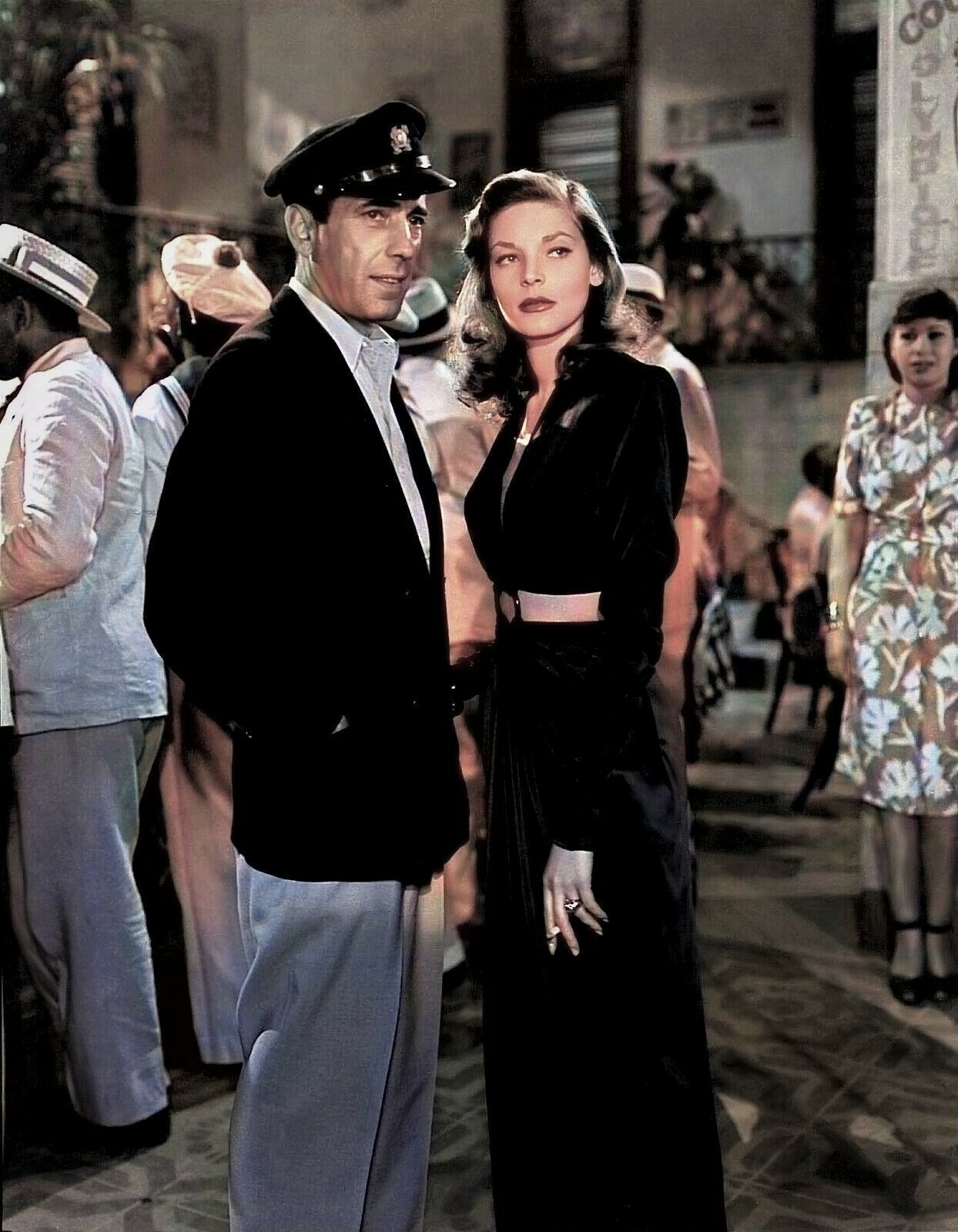RARE COLOR STILL HUMPHY BOGART AND BACALL | eBay