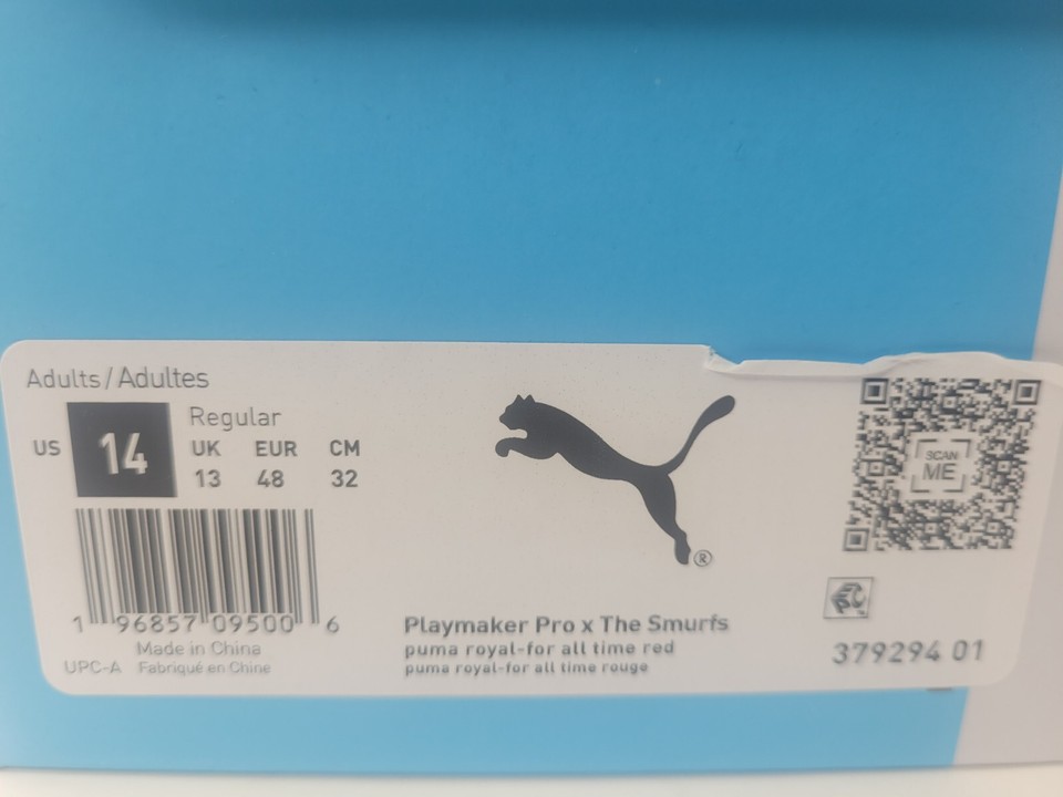 Brand New Puma Playmaker Pro x The Smurfs Shoes 'Blue' Men's 379294-01 ...