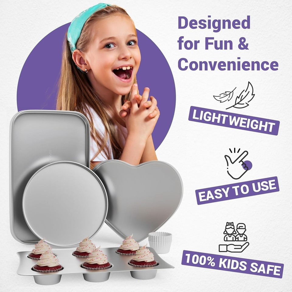 Kids Oven Pan Set Kids Baking Pans Accessories for Easy Bake Oven ...