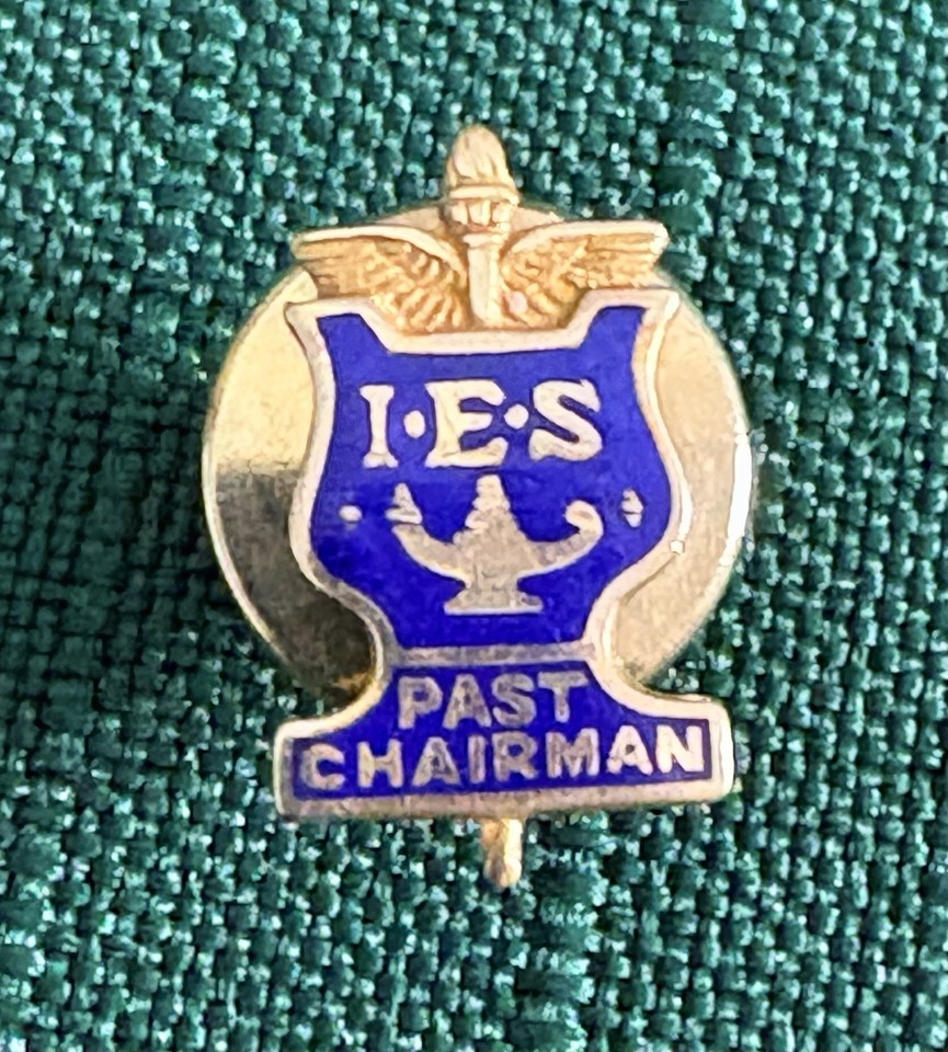 IES Illuminating Engineering Society Past Chairman Pin 14K Gold + M ...