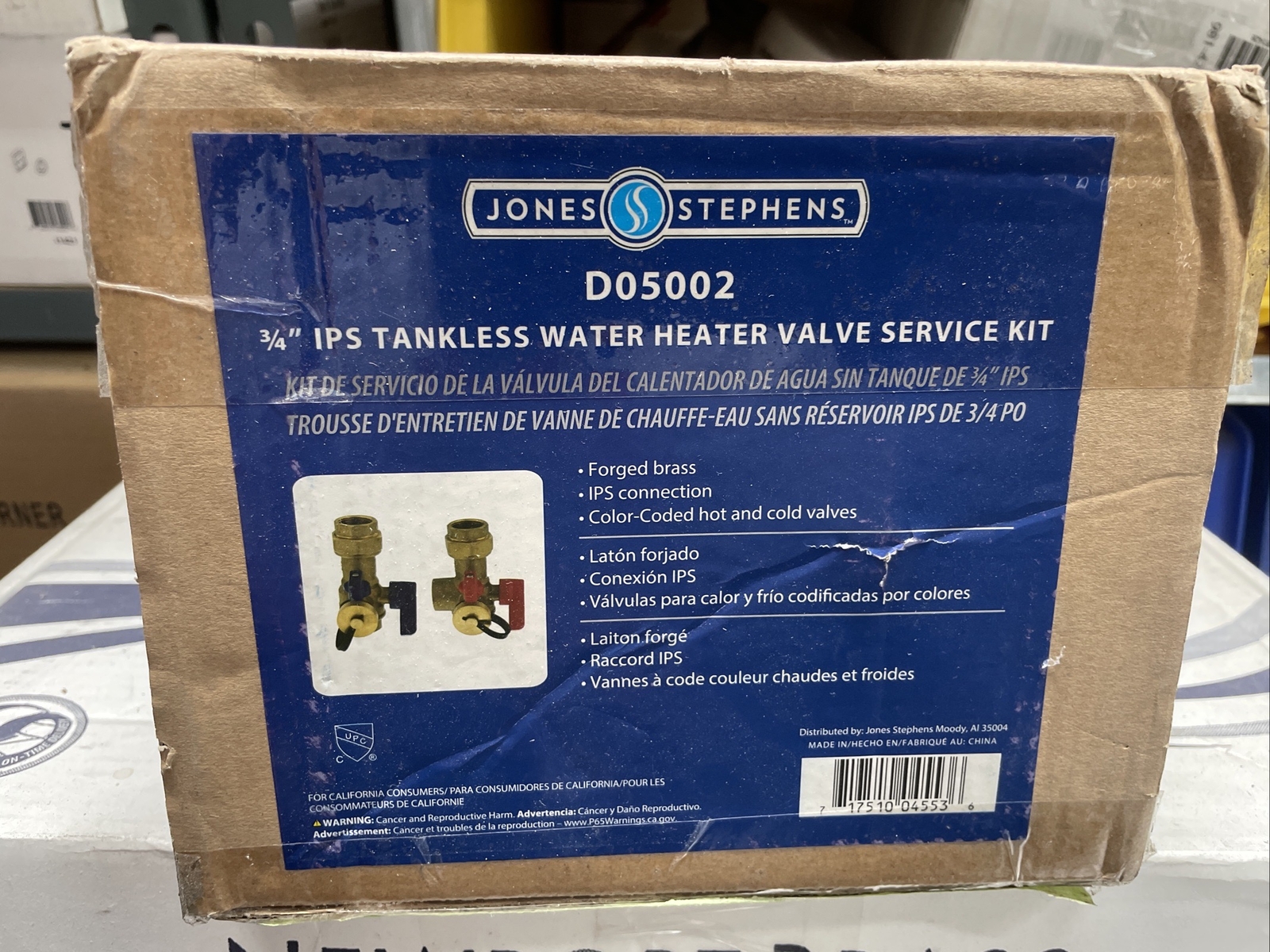 Jones Stephens Tankless Water Heater Valve Service Kit 3/4" IPS D05002 ...
