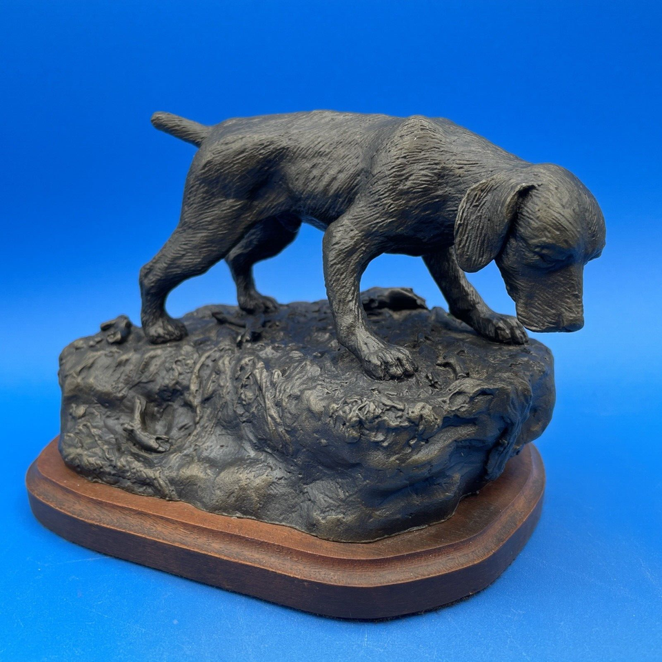 GENUINE BRONZE WEIMARANER or GERMAN SHORTHAIR POINTER DOG FIGURINE ...