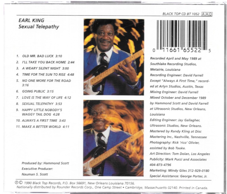 EARL KING (CD) SEXUAL TELEPATHY Black Top 1052 unplayed Near Mint | eBay