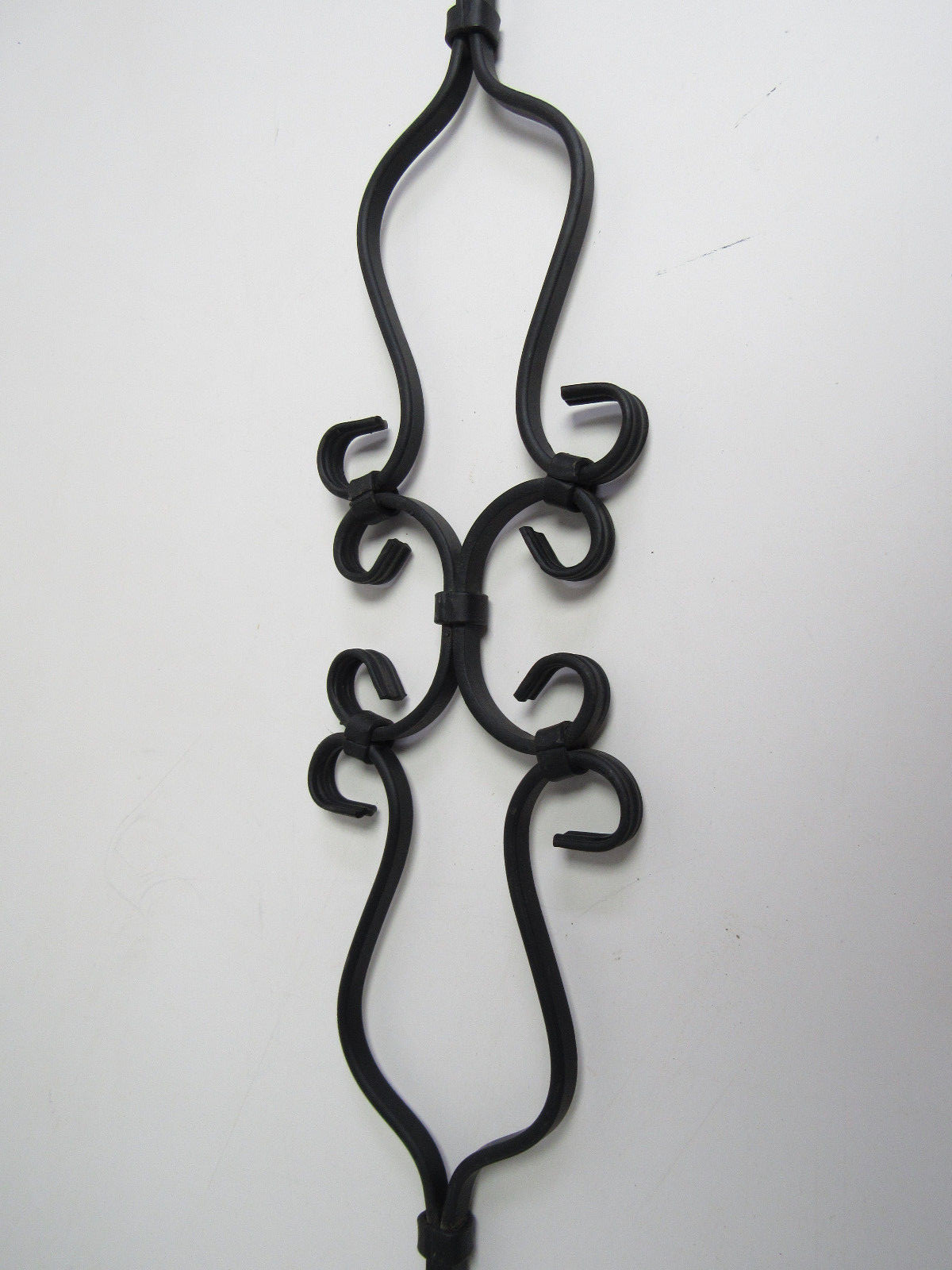 42" SOLID IRON DOUBLE DIAMOND SCROLL BALUSTER STAIR RAIL BLACK****NEW ...