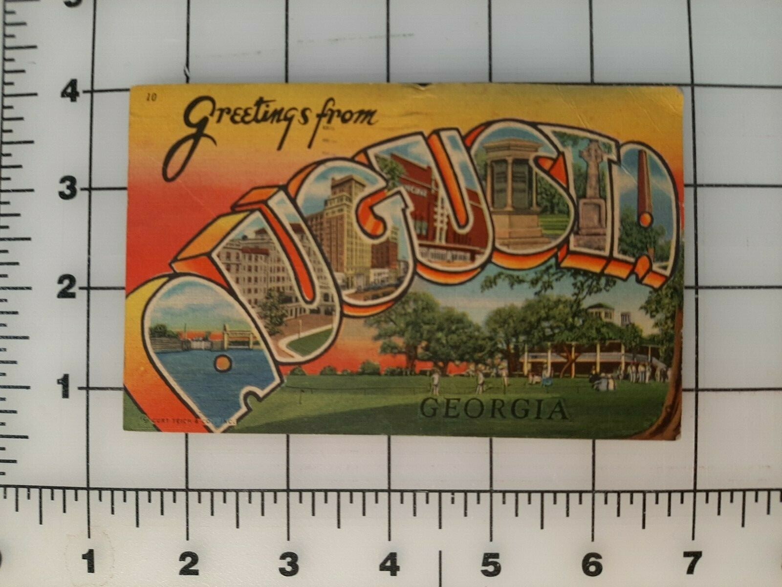 Vintage Augusta Georgia Post Card - golf course and more - Souvenir | eBay