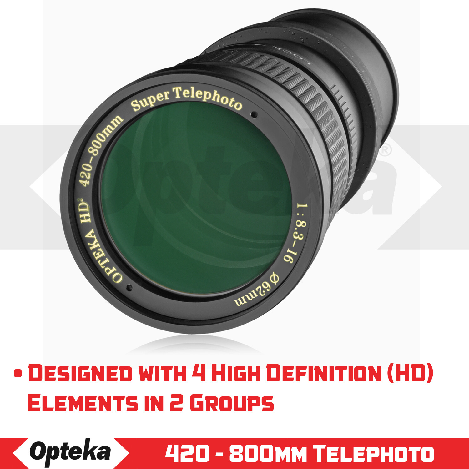 Opteka 420-1600mm Telephoto Zoom Lens for Canon EOS EF Mount Digital ...