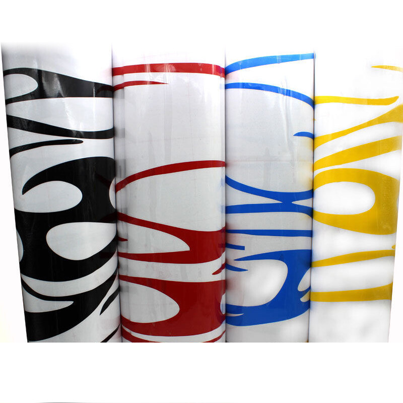 1Pair Graphics Decals Stickers Flame Fire Totem Car Styling Side Body ...