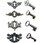 TIM HOLTZ Idea-Ology Locket Keys Metal Embellishments Paper Crafting ...