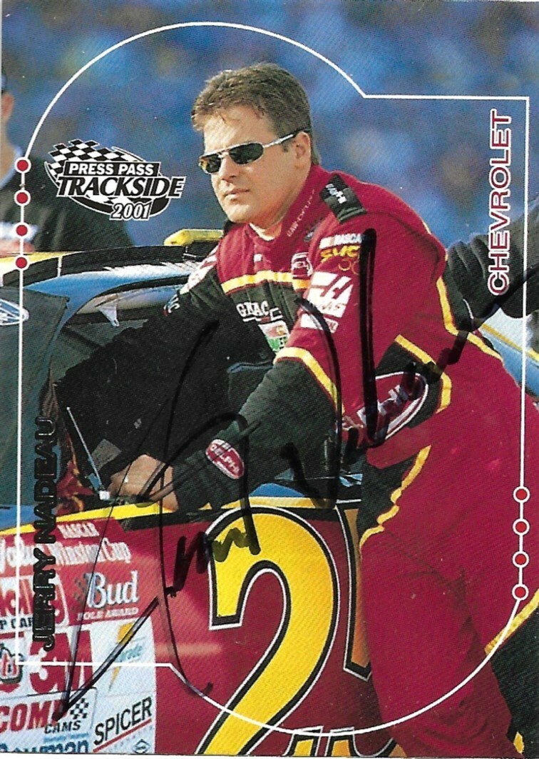 Jerry Nadeau signed 2001 PRESS PASS TRACKSIDE card NASCAR #7 | eBay
