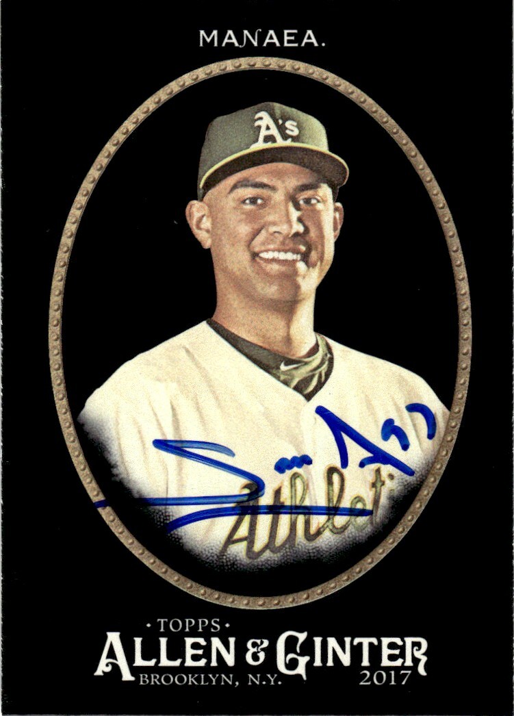 2017 Topps Allen & Ginter X Sean Manaea Auto Oakland Athletics #106 ...
