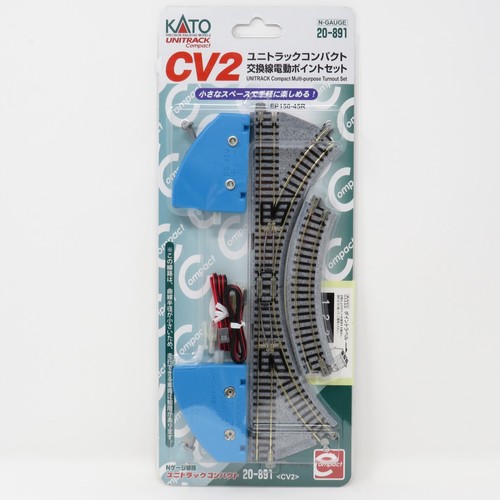 Kato Unitrack 20-891 CV-2 Compact Electric Turnout Track Set 6" Radius ...