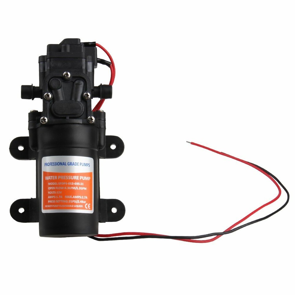 New 12V 35PSI Duplex Diaphragm Pump Self Priming 5275702 Gold Series ...