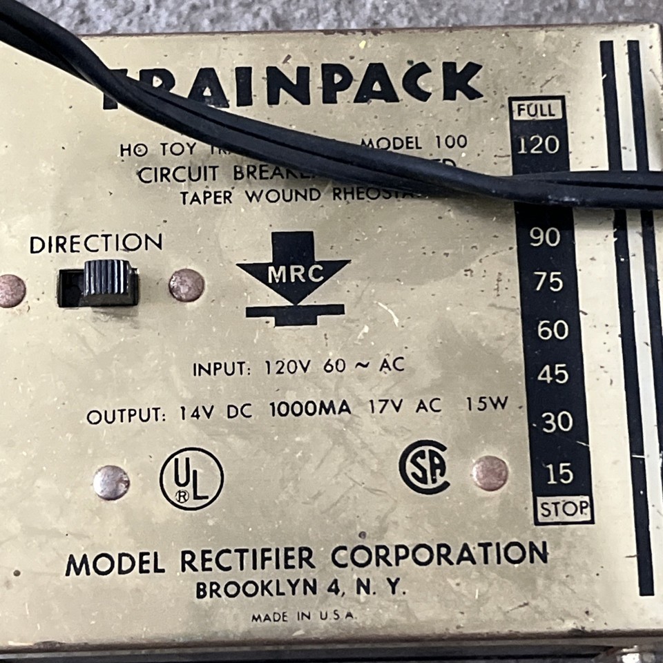 HO Scale Transformer MRC Train Pack Model 200 Speed Controller Power ...