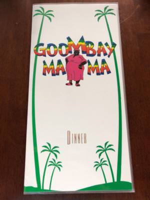 Old Restaurant Menu- Goombay Mama- Dinner | eBay