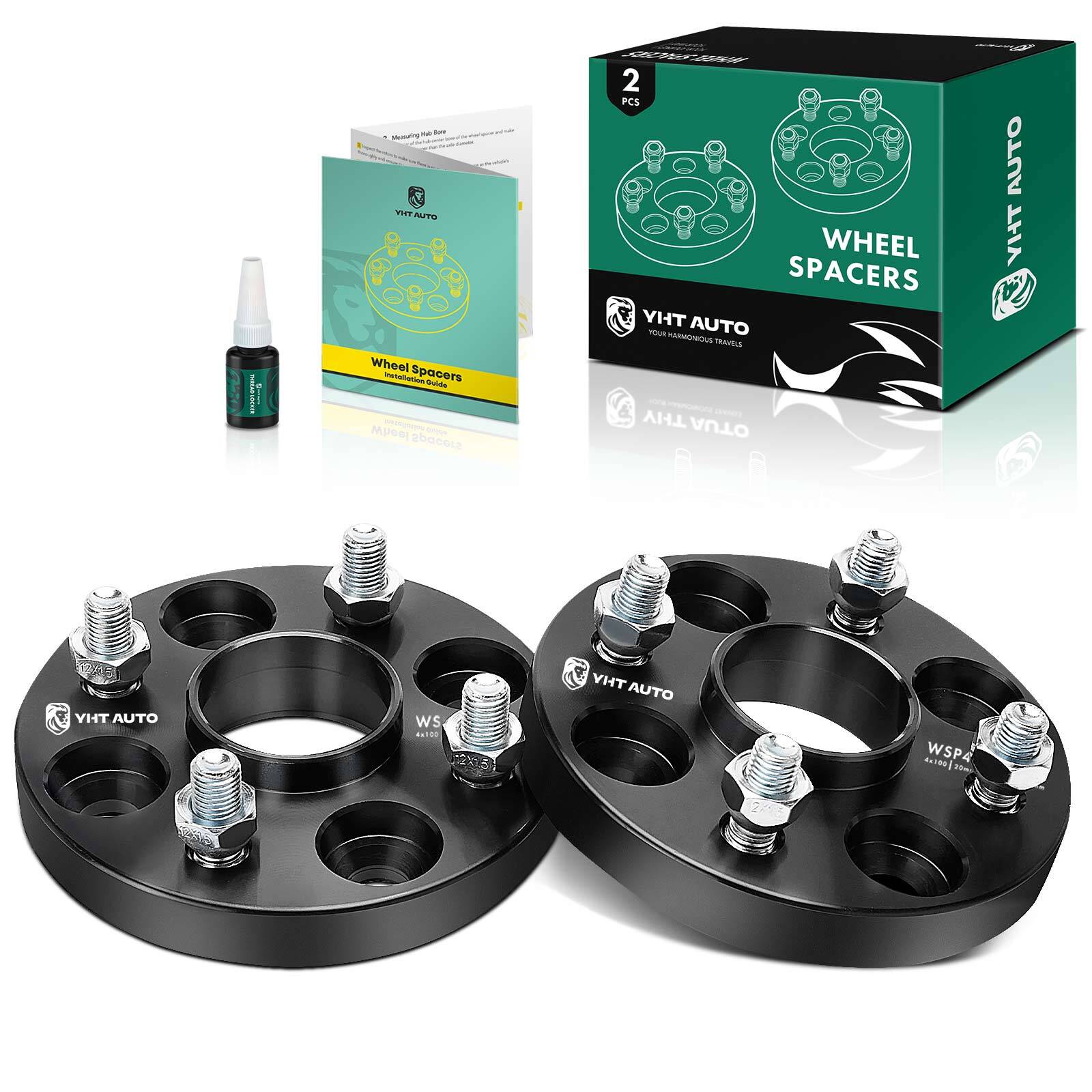 2Pcs 4x100 to 4x100mm Wheel Spacer 20mm M12x1.5 Studs 54.1mm for Ford ...