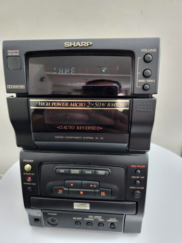 Sharp Micro Component System - Black - Unit Only (XL-12) Parts Only ...