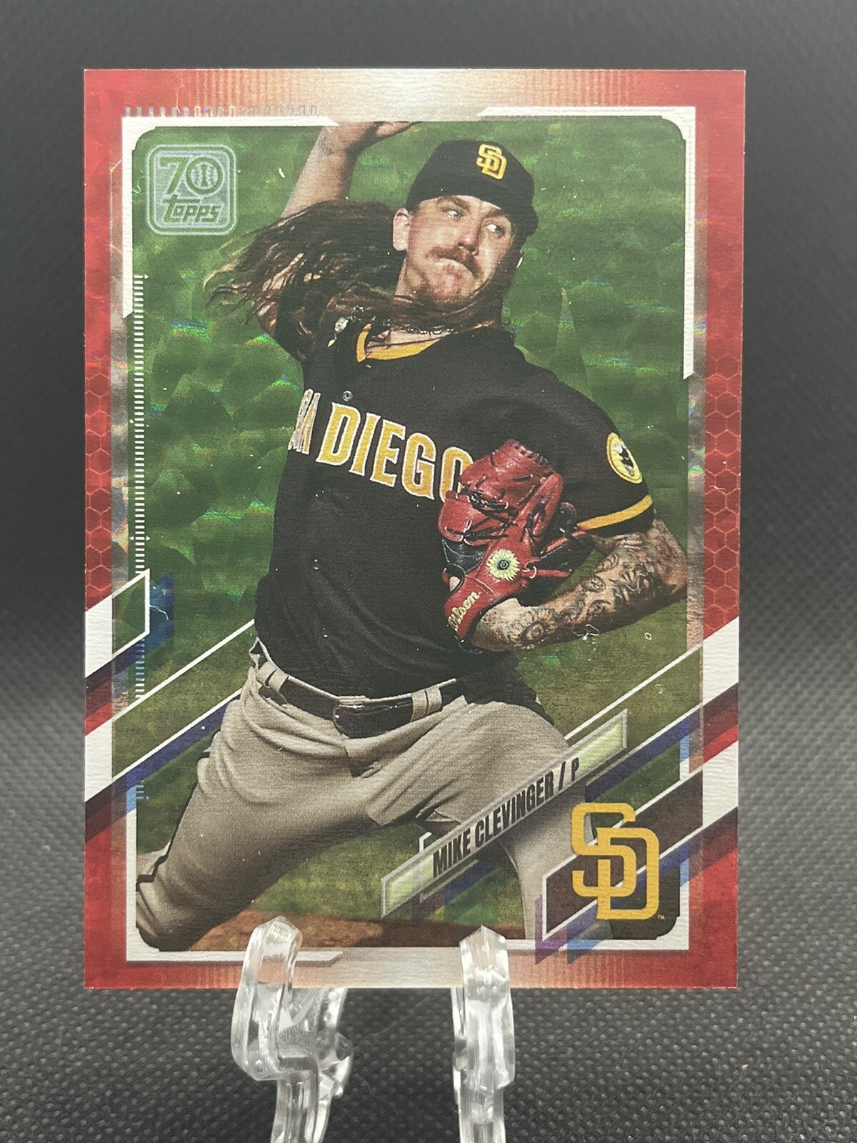 2021 Topps Series 1 RED ICE #265 Mike Clevinger Red /199 San Diego ...