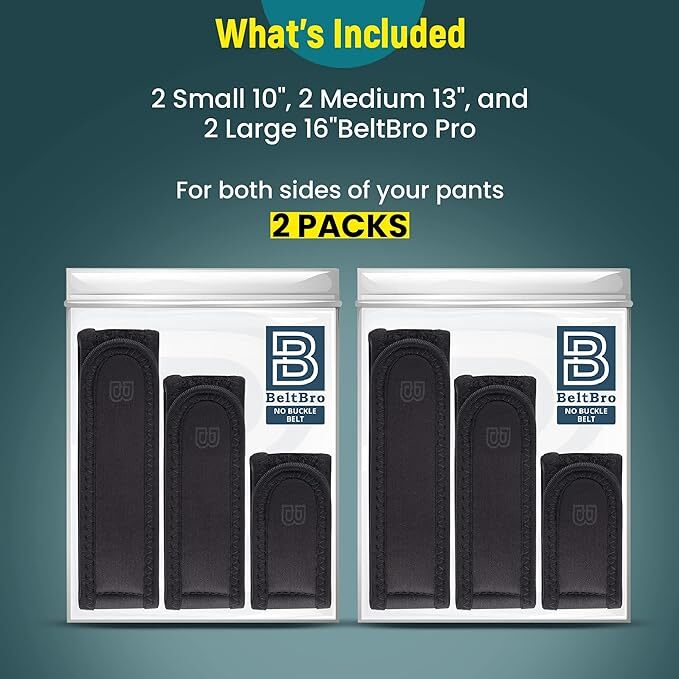 BeltBro Pro Multipack For Men – BeltPro Buckle-Free Elastic Belt ...