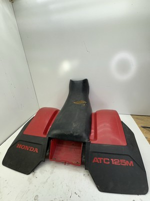 RARE 84 85 Honda ATC125m ATC 125M SEAT Rear Fender Plastic Trunk Lid ...