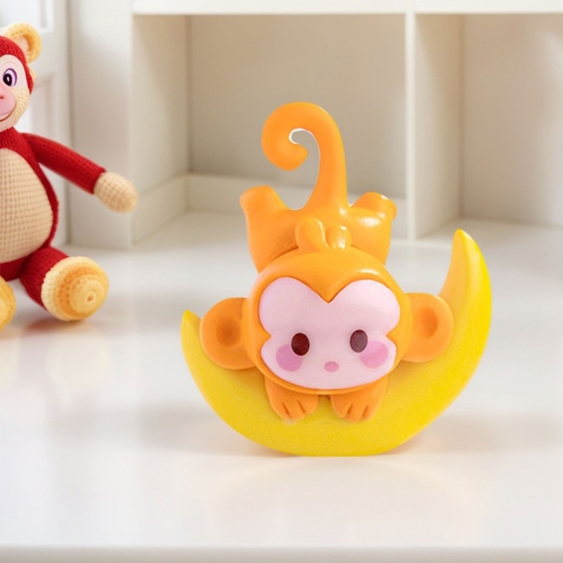 4Pcs Cartoon Moon Monkey Resins Miniature Figurine Desktop Decoration ...