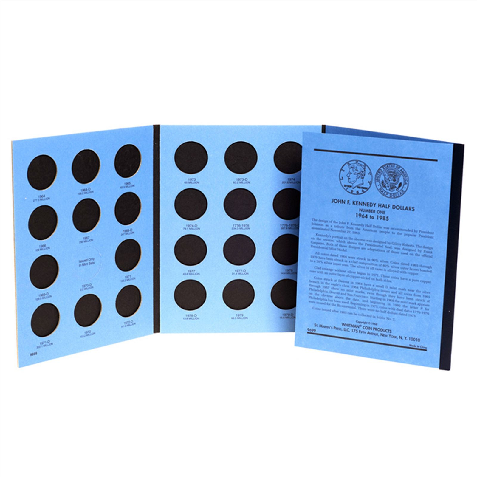 Whitman Coin Folder 9699 Kennedy Half Dollar #1 1964-1985 Album / Book ...