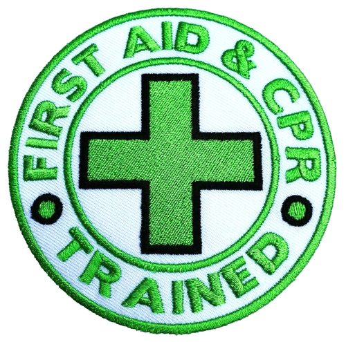 First Aid CPR & AED Trained Patch (3") Iron/Sew-on Badge Green Medic Bag Patches | eBay UK