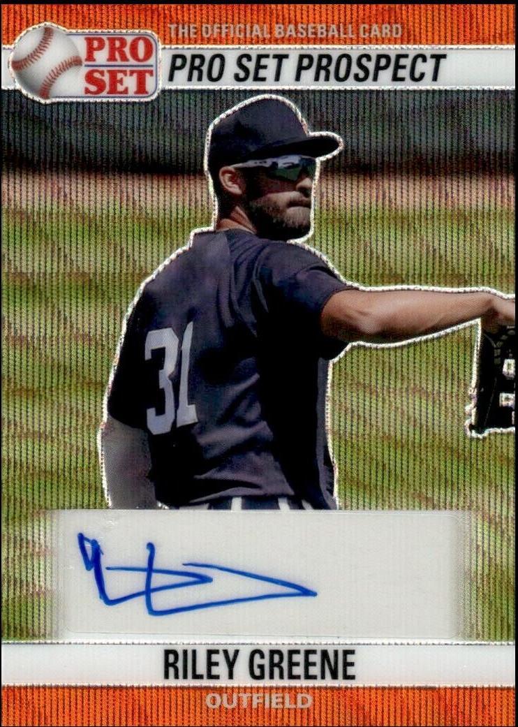 2021 Leaf Pro Set Metal - 1989 Pro Set Autographs Riley Greene #PA-RG1 ...
