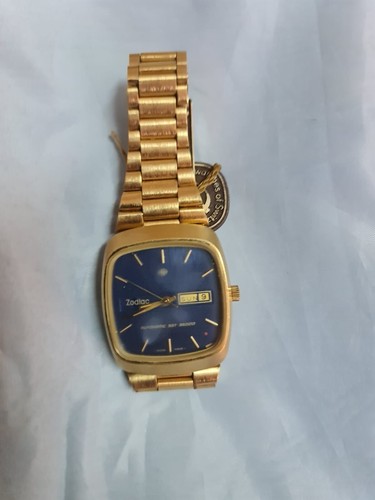 Zodiac Astro Graphic SSt Men's Watches Date Gold Men's watch New | eBay