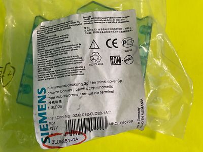 Siemens 3LD9251-OA Terminal Cover 3 point (pack of 3)- New | eBay