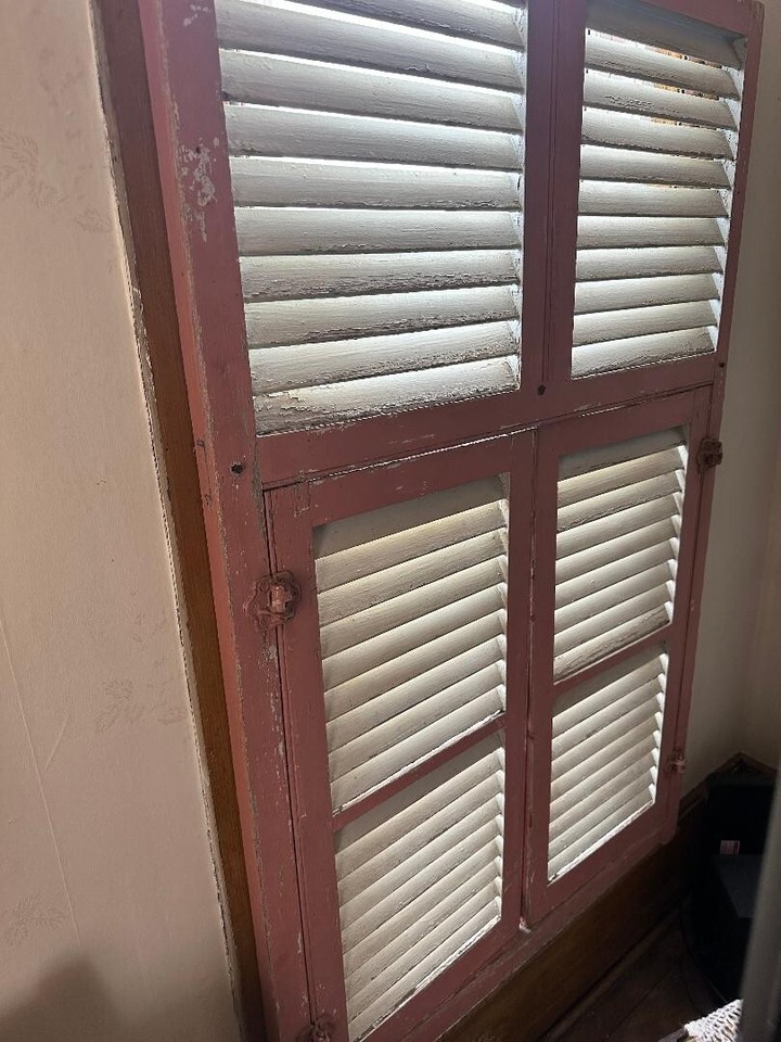 c1890 antique victorian louvered gable end shutter | eBay