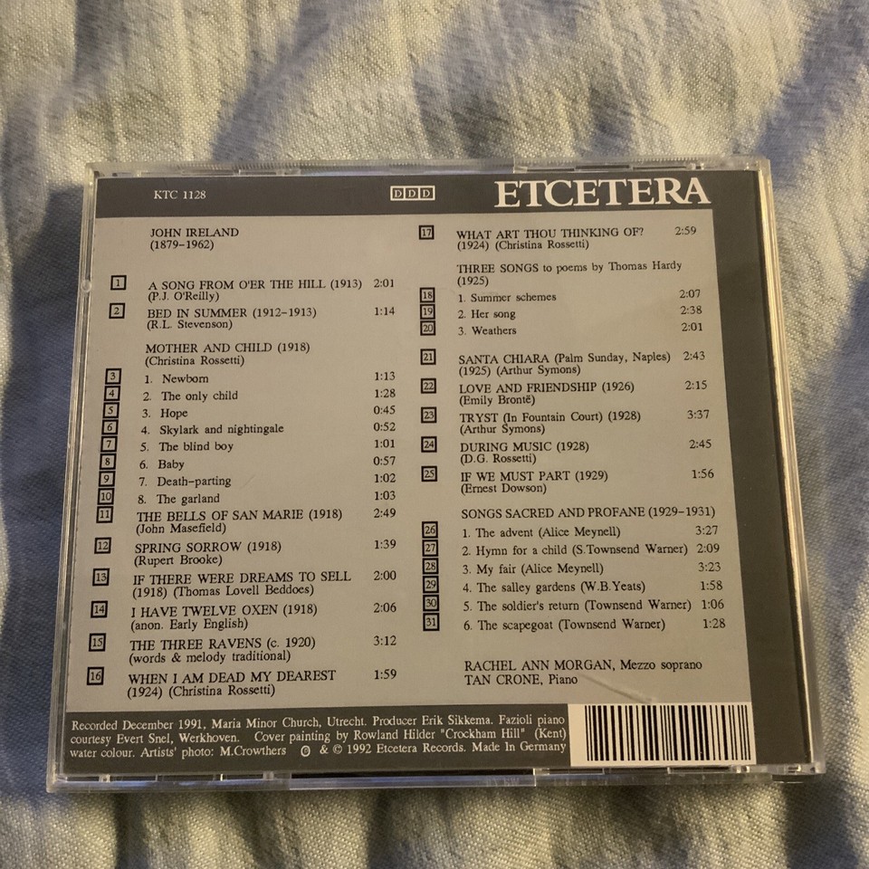 John Ireland - Rachel Ann Morgan, Tan Crone – English Songs CD - Etcetera | eBay