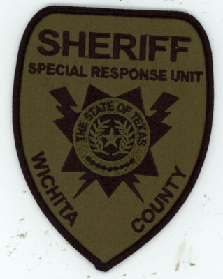 TEXAS TX WICHITA COUNTY SHERIFF SPECIAL RESPONSE SUBDUED SHOULDER PATCH ...