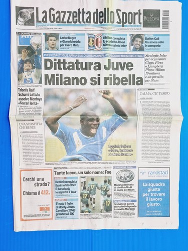 Gazzetta Dello Sport June 30 2003 Death Marc Foe-Buffon-Valentina Cali ...